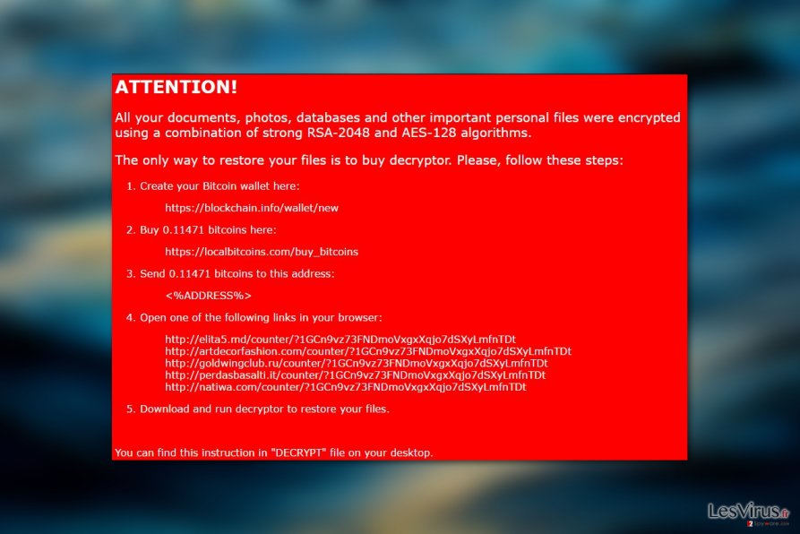 Supprimer Nemucod-AES virus (Guide de suppression) - tutoriel