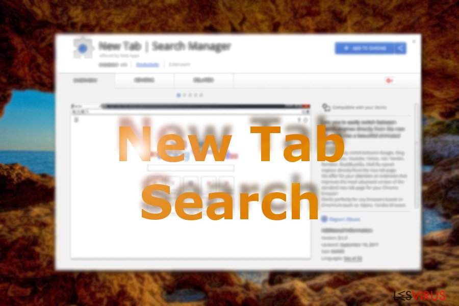 Retirer New Tab Search - Sep 2017 mise à jour