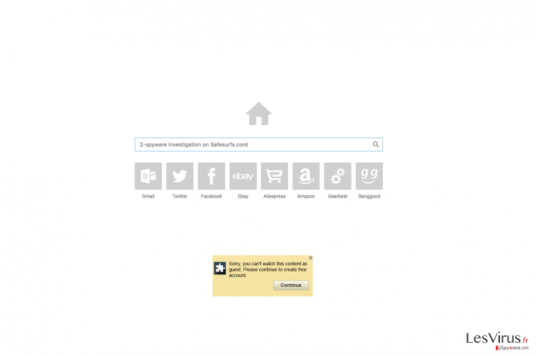 Retirer Safesurfs.com (Guide de suppression) - Juil 2016 mise à jour
